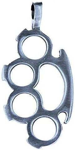 Knuckle Duster Pendant in Tin: Amazon.co.uk: Jewellery