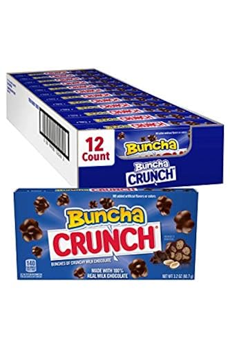 Buncha CRUNCH, Milk Chocolate and Crisped Rice, Movie Theater Candy Box ...
