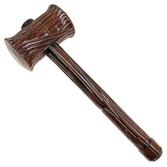 Amazon.com: Swordsaxe Foam Prop Wood Texture Mallet Dwarf Cosplay ...