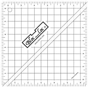 Amazon.com: Bloc Loc~6.5" Half Square Triangle Ruler, Acrylic Ruler ...