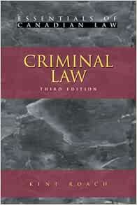 Amazon.com: Criminal Law (Essentials of Canadian Law) (9781552210918 ...
