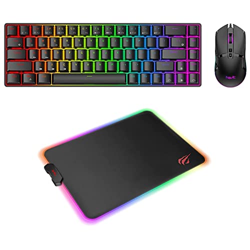 Havit 60 Percent Wireless Mechanical Keyboard and Wired Mouse & RGB ...