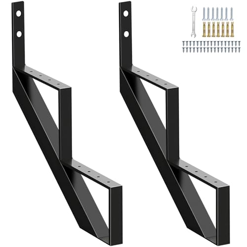 Zwinz Steel Stair Risers 2 Step, Metal Stair Stringers for Deck Height ...