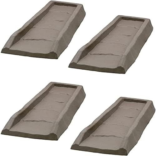 4-Pack Decorative Downspout Natural Stone Texture Splash Block Rain ...