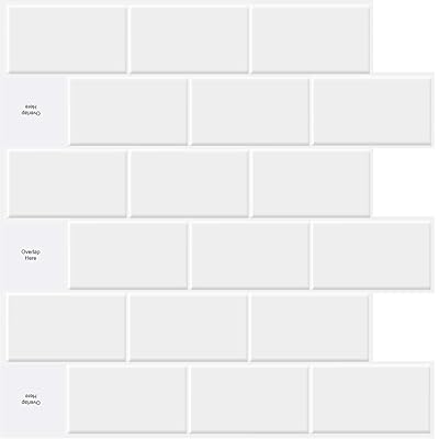 STICKGOO Peel and Stick Backsplash, White Subway Philippines | Ubuy