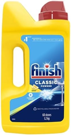 Finish Lemon Sparkle Dishwasher Detergent Powder With Pre-Soaking ...