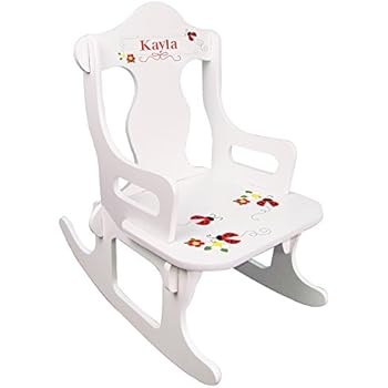 Amazon.com: Personalized Child's Red Ladybug Puzzle Rocking Chair ...