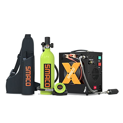 SMACO S400 Plus Mini Scuba Tank 1L Portable Mini Diving Tank Reusable ...
