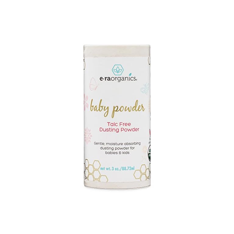 Era Organics Talc Free Baby Powder - USDA Organic Dusting Powder for ...