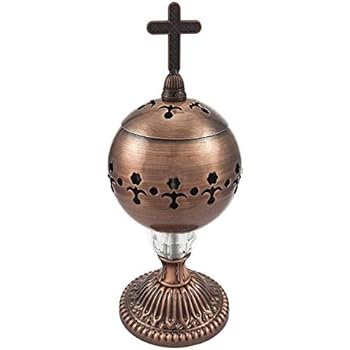 Amazon.com: Nazareth Store Silver Charcoal Incense Burner Catholic ...