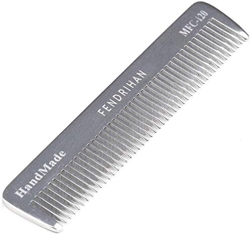 Fendrihan Sturdy Metal Fine Tooth Barber Pocket Grooming Comb (4.6 ...