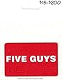 Amazon.com: Five Guys Gift Card $50: Gift Cards