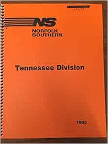 Norfolk Southern Tennessee Division Track Chart Maps 1995: Norfolk ...