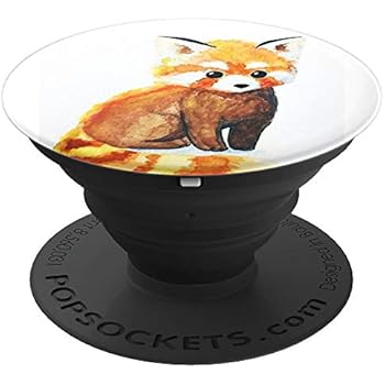 Amazon.com: Cute Red Panda Pop Socket Animal Lover Cartoon Drawing ...