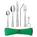 Amazon.com : Tapirus Camping Eating Utensils To Go | Durable Stainless ...