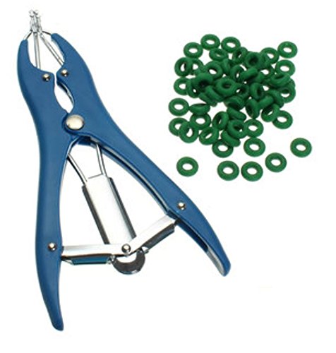 Buy Sheep Castration/Banding/Tail Docking/Applicator/100 Rings/Cattle ...