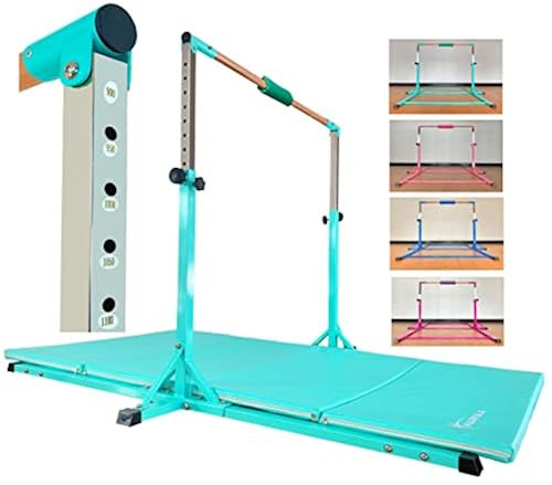 MARFULA Adjustable Gymnastics Bar with Mat 6 Ft Base Kip Bar with Mat ...