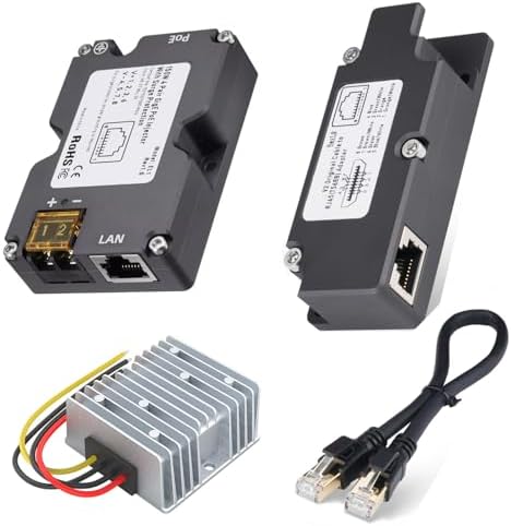 PoE Injector Ethernet Adapter, 150W 1000Mbps Power Ethernet Injector ...