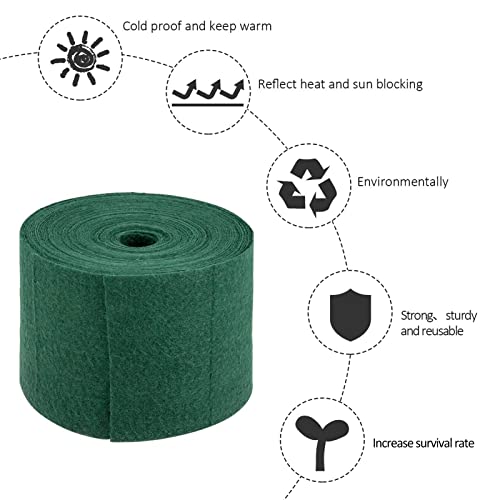 2 Pack Tree Protector Wraps, Total 130 Foot Winter-Proof Tree Trunk ...