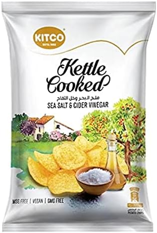 Kitco Kettle Cooked Sea Salt & Cider Vinegar Potato Chips, 150 G, Beige ...