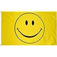 Amazon.com : Happy Face (Smiley yellow) Flag: 3x5ft poly : Outdoor ...