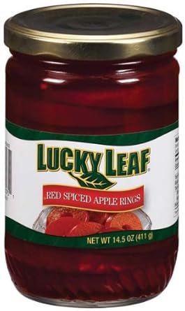 Amazon.com: LUCKY LEAF APPLE RINGS RED SPICED, 14.5 OZ: Industrial ...