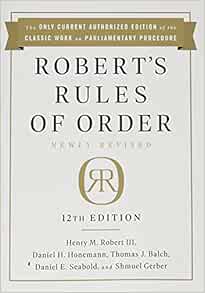 Robert's Rules of Order Newly Revised, 12th edition: Robert III, Henry ...