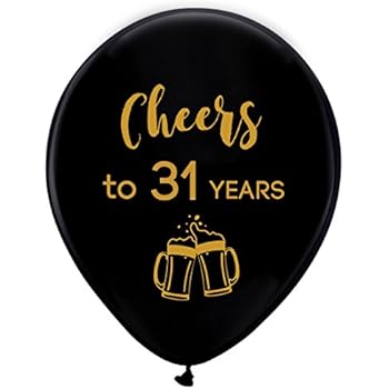 Amazon.com: Gold 31st Birthday Decorations kit, Cheers to 31 Years ...