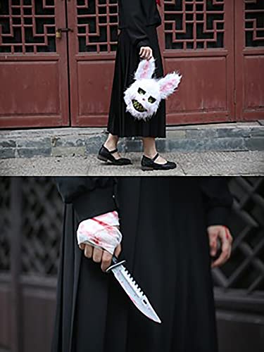 Creepy Rabbit Bloody Killer Bunny Costume For Halloween Scary Mask ...