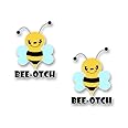 Amazon.com: 2 BEE-OTCH Vinyl 5" Decals Happy Bee Beeotch Bumblebee ...
