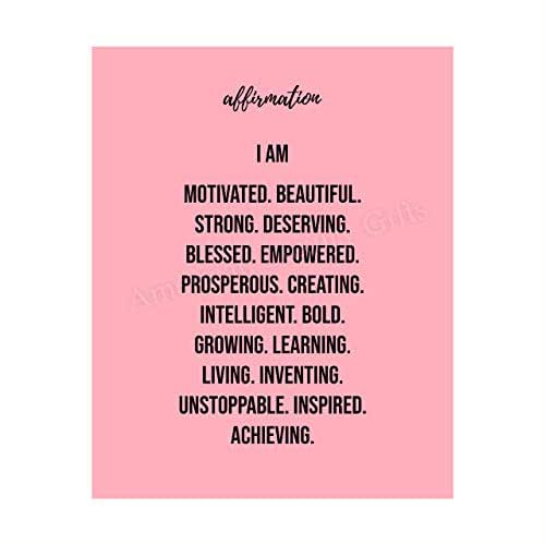 Amazon.com: "Affirmations-I Am Motivated-Beautiful-Strong ...