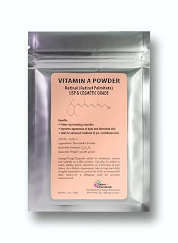 Vitamin A Powder Retinyl Palmitate, Pure Retinol Powdered Vitamin Water ...