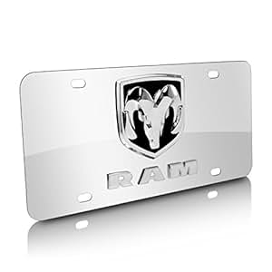 Dodge RAM Chrome Stainless Steel License Plate, Frames - Amazon Canada