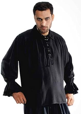 Amazon.com: Medieval Pirate Renaissance Poet Cosplay Costume John Cook ...