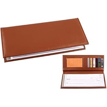 Amazon.com : Business Size and Travelers Check Checkbook Cover PU ...