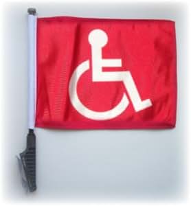 Amazon.com : RED Handicap Golf Cart Flag with SSP Flags EZ STICK On ...