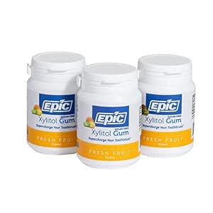Amazon.com: Epic Xylitol Chewing Gum - Sugar Free & Aspartame Free ...