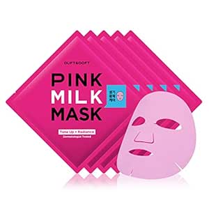 Amazon.com : DUFT&DOFT Pink Milk Facial Mask 27ml Pack of 5 - Firming ...