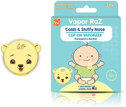 RaZbaby Vapor-Raz Clip-On Vaporizer - Cough & Cold Relief - Use at Home & On The Go - Al Natural ...