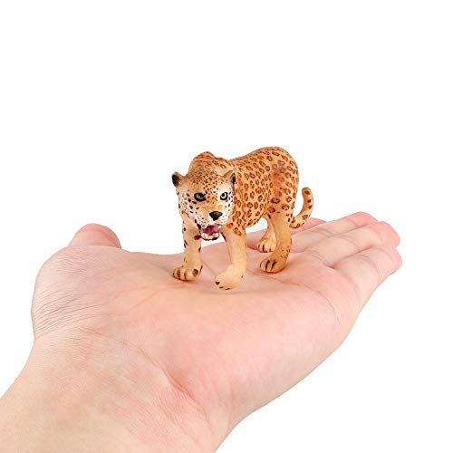 TOYMANY 4PCS Realistic Leopards Figurines with Leopard Cub, 2-5 ...