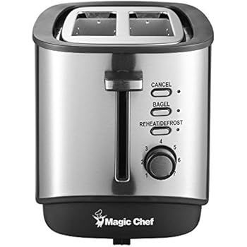 Amazon.com: Magic Chef MCL2STRT 2-Slice Toaster 11.4X 6.8X 7.4 ...