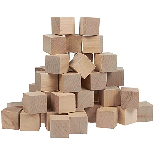 Juvale Small Wooden Craft Cubes - Unfinished Natural Wood / Mini Wooden ...
