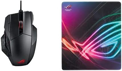 ASUS ROG Spatha Rechargeable Wireless MMO Gaming Mouse – Black with Rog ...