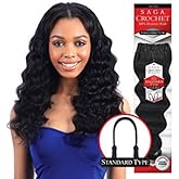 Amazon.com : SAGA PRE LOOP TYPE 100% HUMAN HAIR CROCHET BRAID LOOSE ...