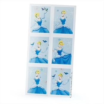 Amazon.com: Disney Cinderella Sparkle Sticker Sheets (4 count) Party ...