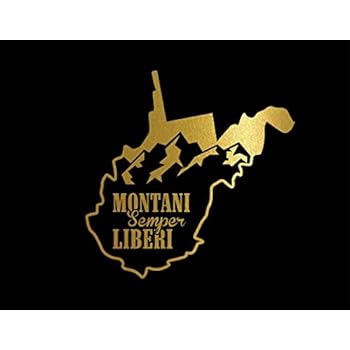 Amazon.com: ND455G Montani Semper Liberi West Virginia Decal Sticker ...