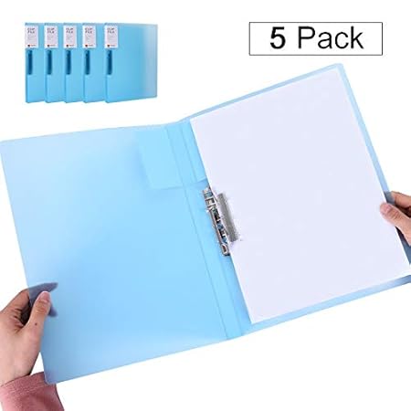 Vovofi Pack 5 A4 Clamp Binder Candy Colour File Folder - Clamp File ...