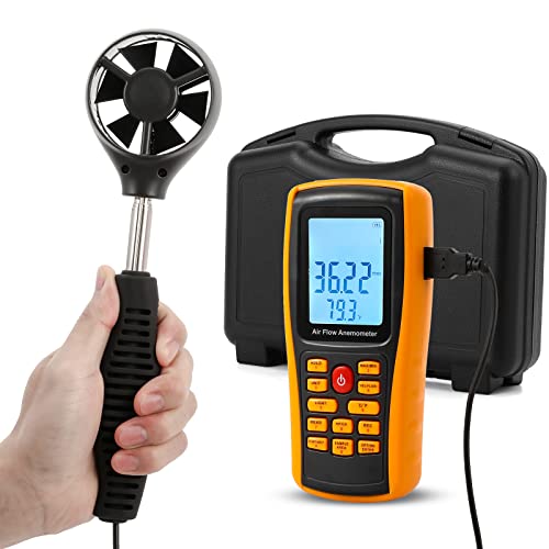 Bonvoisin CFM/CMM Anemometer Handheld Air Flow Velocity Meter Wind ...