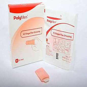 Amazon.com: PolyMem Finger/Toe Wound Dressing, Sterile, Foam, 2 Medium ...