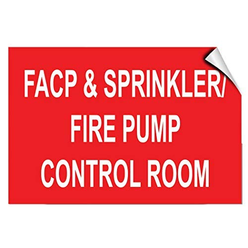 Facp & Sprinkler Fire Pump Control Room Hazard Warning Stickers Lable ...